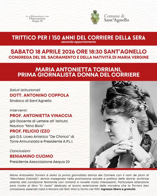 Locandina libro Torriani - Sant'Agnello - Obiettivo Notizie